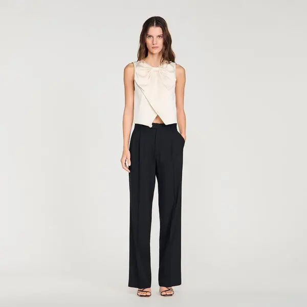 Sandro Plain Straight-leg Suit Trousers