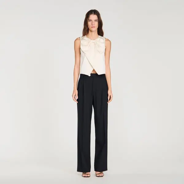 Sandro Plain Straight-leg Suit Trousers