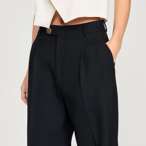 Sandro Plain Straight-leg Suit Trousers