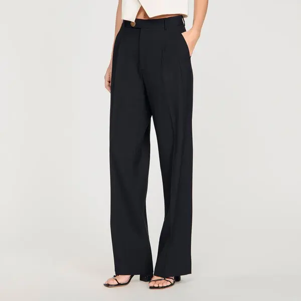 Sandro Plain Straight-leg Suit Trousers