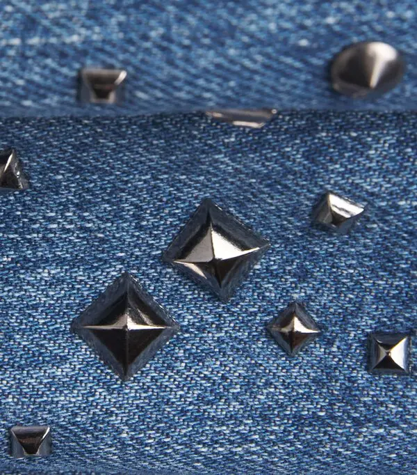 7 For All Mankind Embellished Denim Trucker Jacket