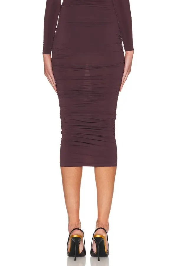 Wolford Sheer Drape Skirt - Wild Plum