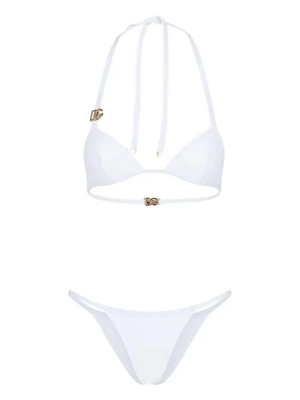 Dolce & Gabbana Logo Bikini - White