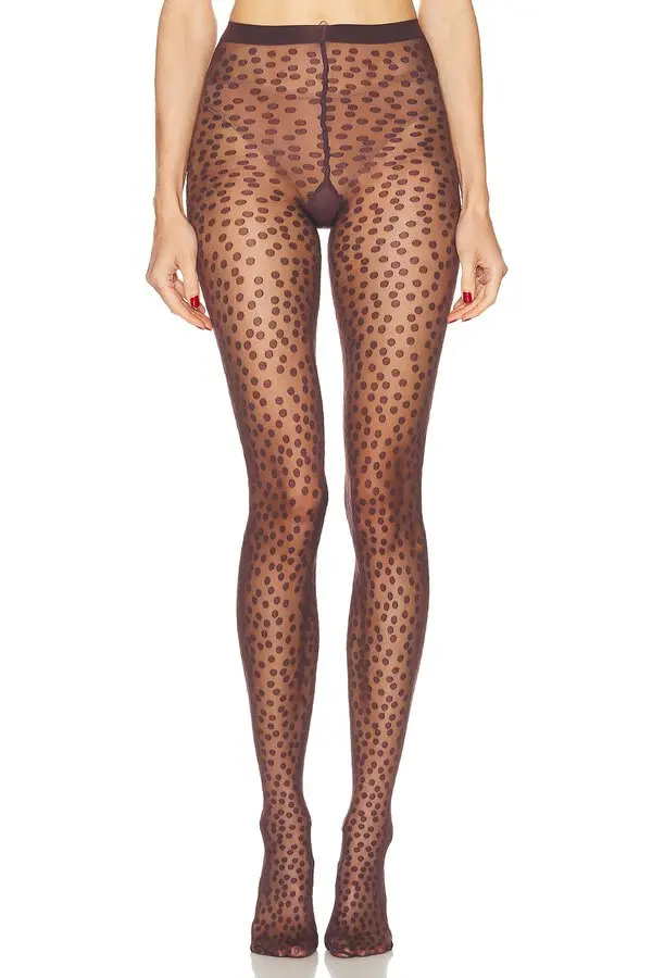 Wolford Sweet Dots Tights - Wild Plum