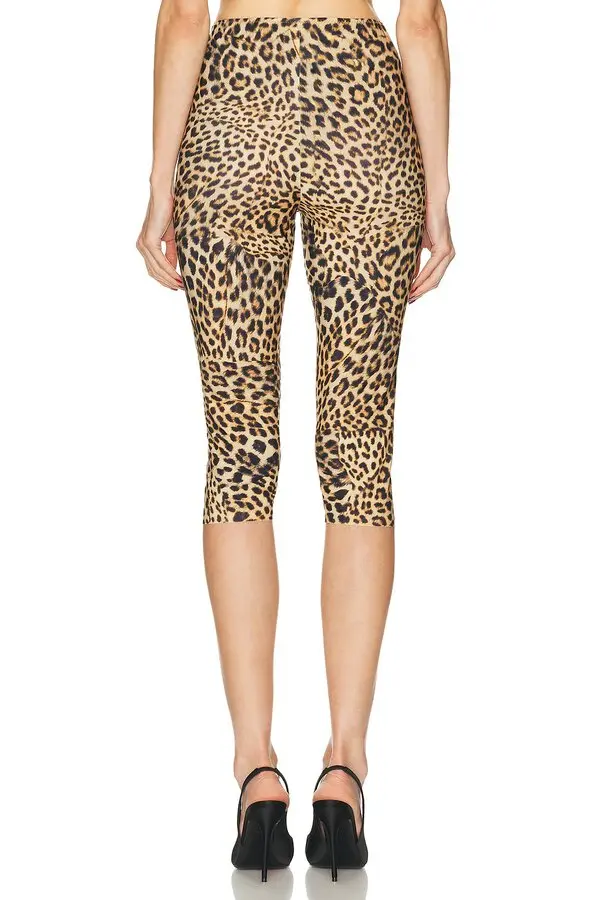 Norma Kamali Capri Legging - Cheetah Patch