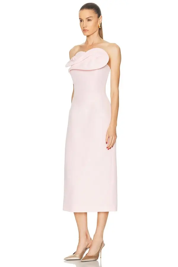 Magda Butrym Sculptural Strapless Midi Dress - Pink