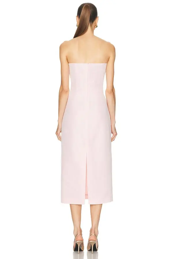 Magda Butrym Sculptural Strapless Midi Dress - Pink