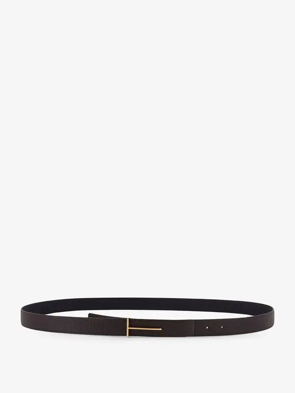 TOM FORD Hammered Leather Belt - Brown