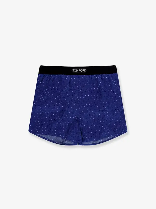 TOM FORD Silk Blend Boxer - Blue