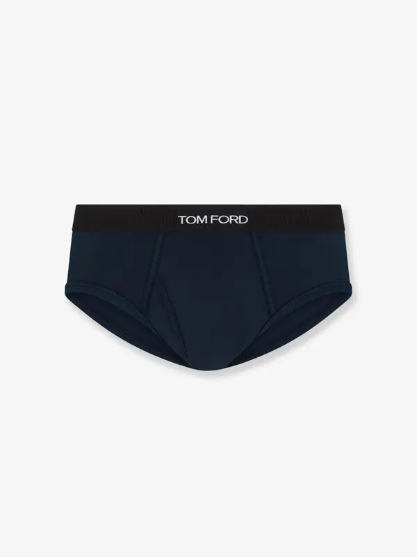 TOM FORD Stretch Cotton Brief - Blue