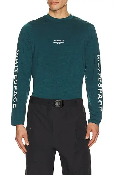 WHITESPACE Graphene Crew Neck Long Sleeve Shirt - Atlantic Deep