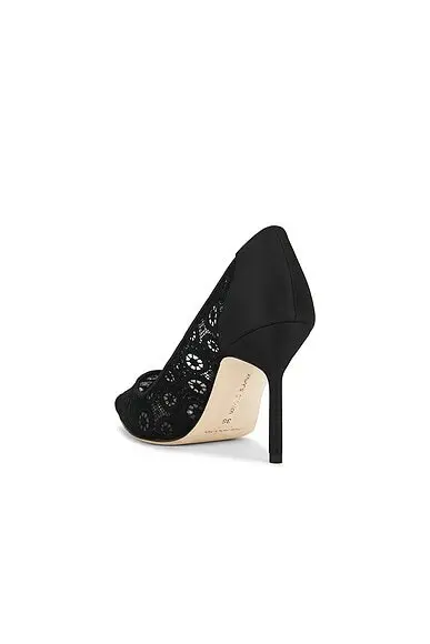 Manolo Blahnik Bbla 90 Lace Pumps
