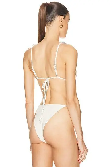 LA PORTE Luxe Kendall Bikini Top With Embellished Straps