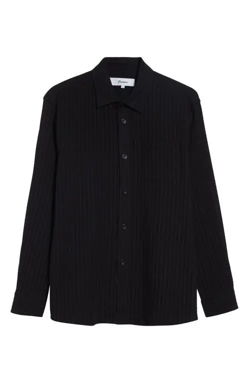 PALMES Relaxed Stretch Cotton Button-up Shirt
