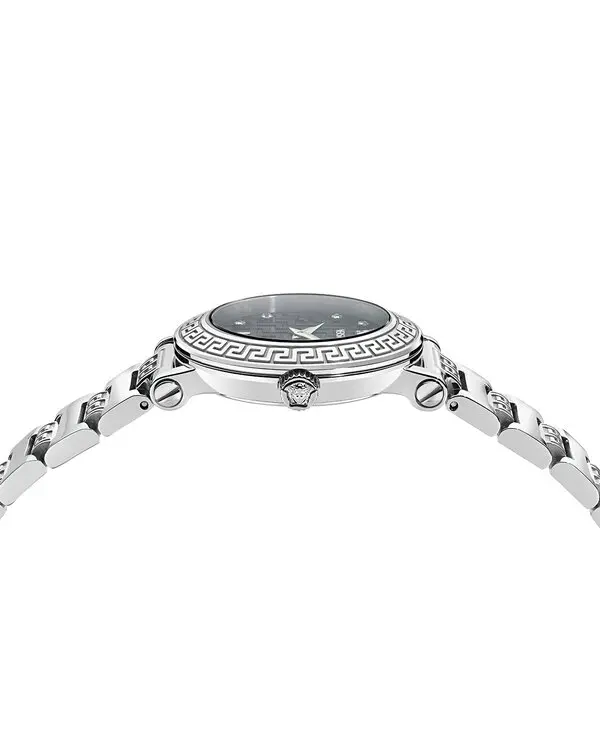Versace Greca Sphere Bracelet Watch, 30mm - Black/silver