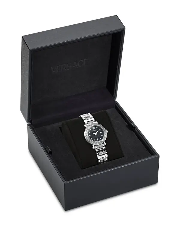 Versace Greca Sphere Bracelet Watch, 30mm - Black/silver