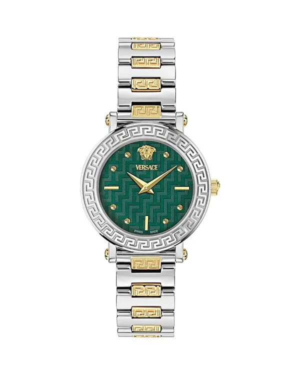 Versace Greca Sphere Bracelet Watch, 30mm - Green/two Tone