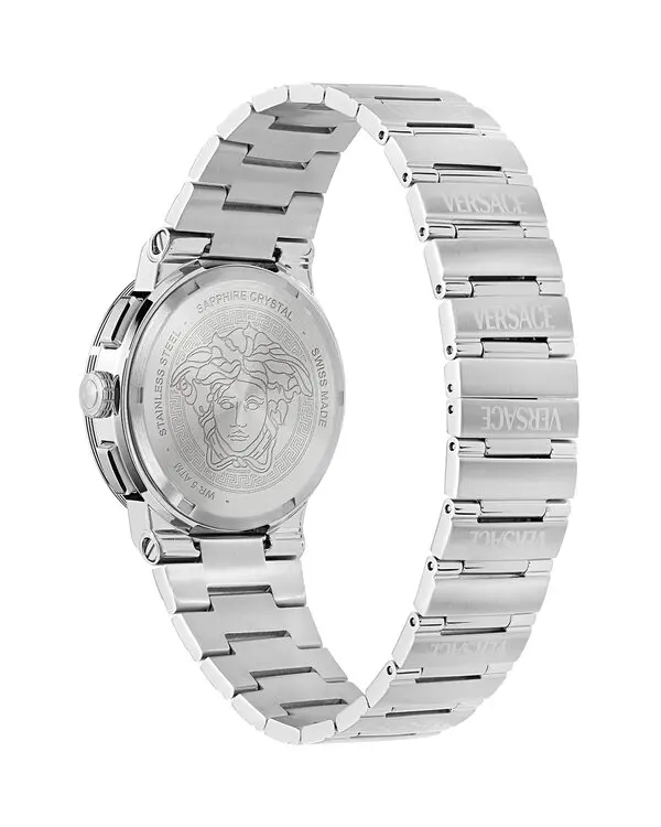 Versace Greca Logo Bracelet Watch, 40mm - Blue/silver