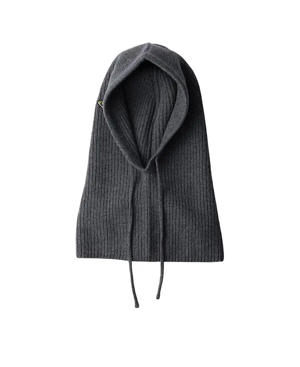 Prada Wool And Cashmere Knit Hood - Grey