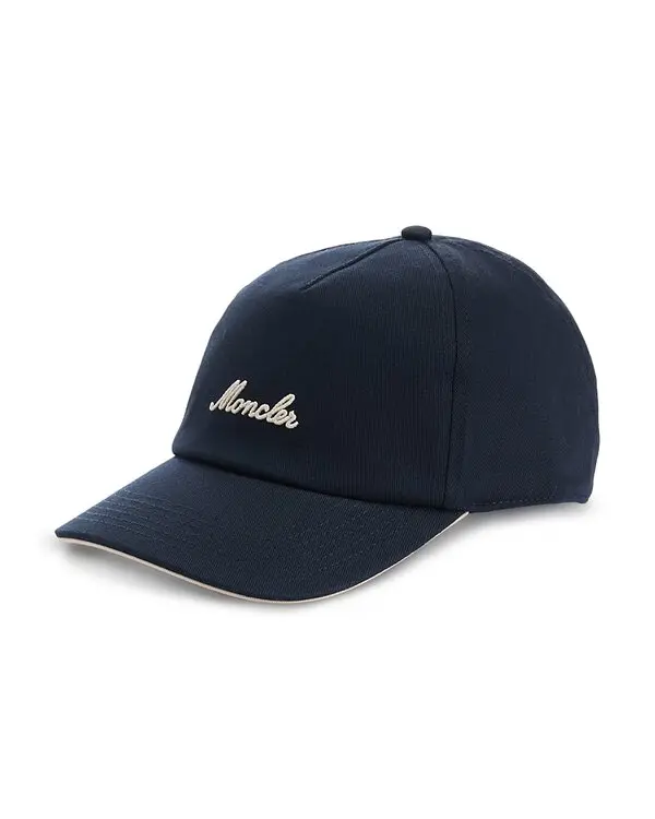 Moncler Baseball Hat In Cotton Gabardine - Obsidian Blue