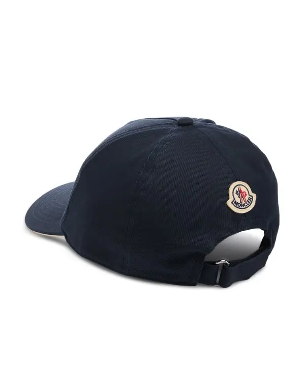 Moncler Baseball Hat In Cotton Gabardine - Obsidian Blue