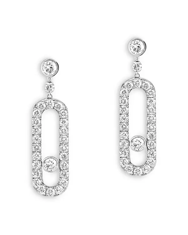 Messika 18k Move Uno Diamond Earrings - White Gold