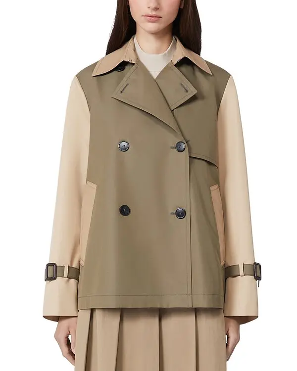 Max Mara Wkdbiglia Double Breasted Trench Coat - Mud