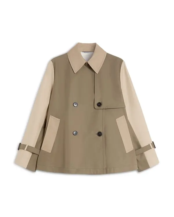 Max Mara Wkdbiglia Double Breasted Trench Coat - Mud