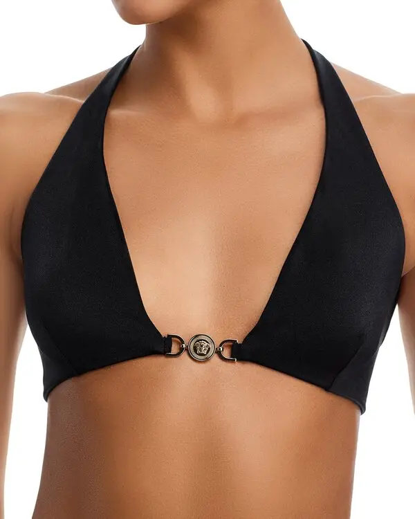 Versace Triangle Bikini Top - Black