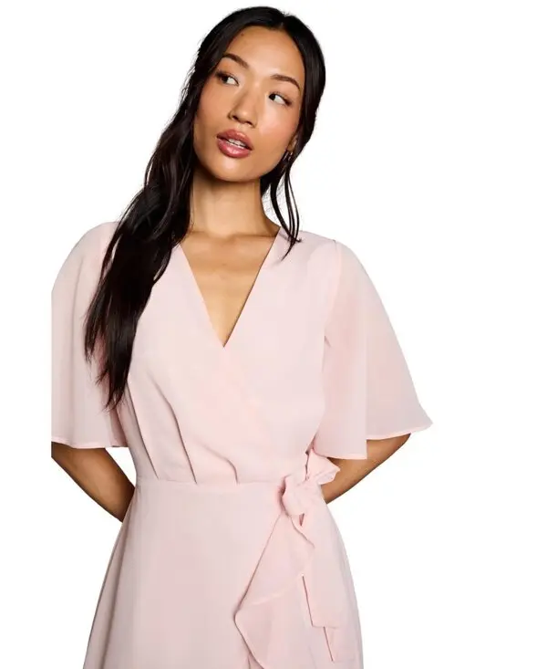 Coast Angel Sleeve Maxi Dress - Blush