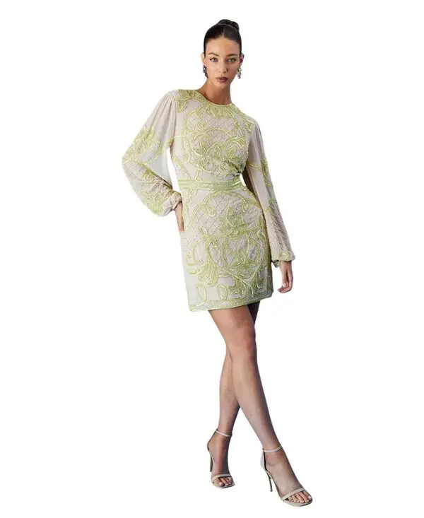 Coast Muse Chiffon Embellished Mini Dress