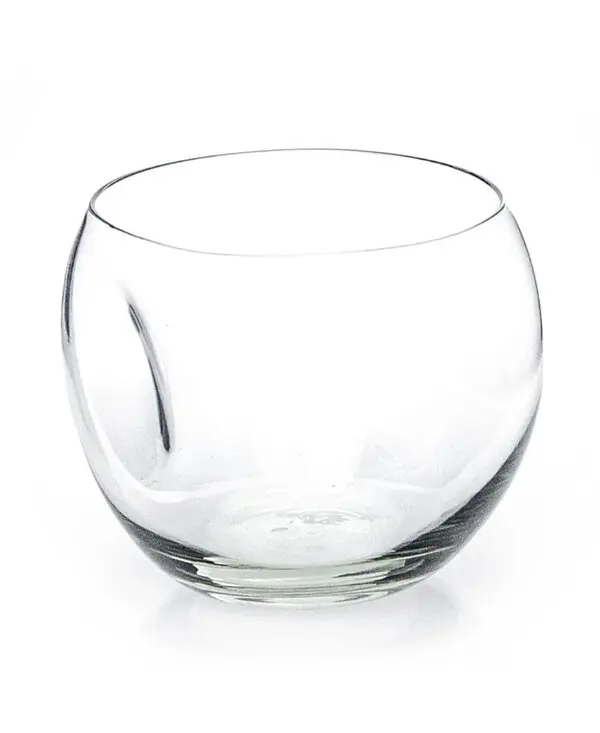 MBARE Dented Round Whiskey Tumbler, 400ml/13.5 Oz - Clear