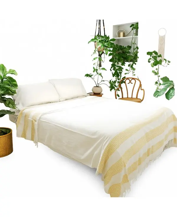 CREATIVE WOMEN 3 Panel Dotted Cotton Blanket - Gold