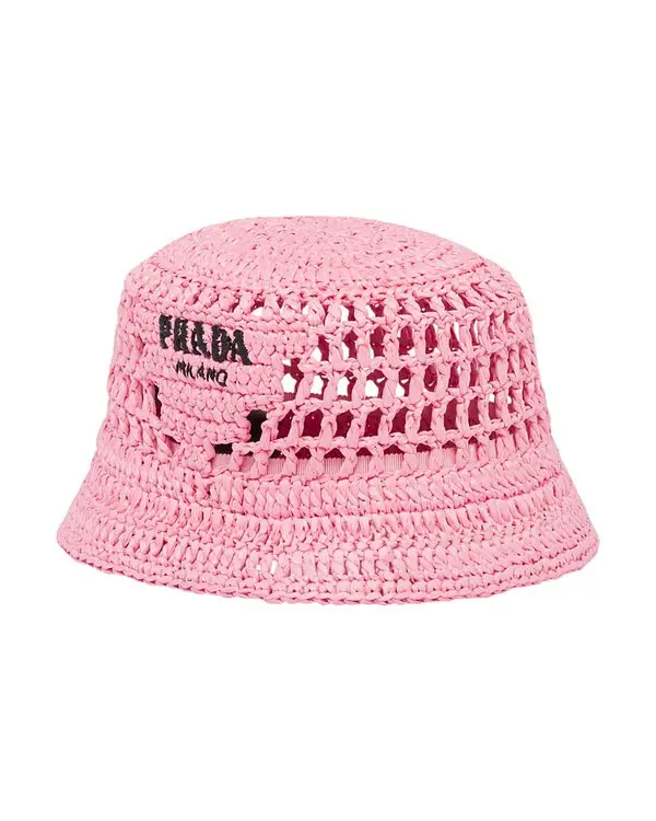 Prada Crochet Bucket Hat - Pink