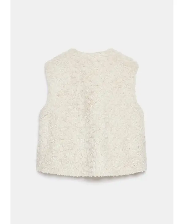 Mint Velvet Faux Fur Vest With Toggle Fastening