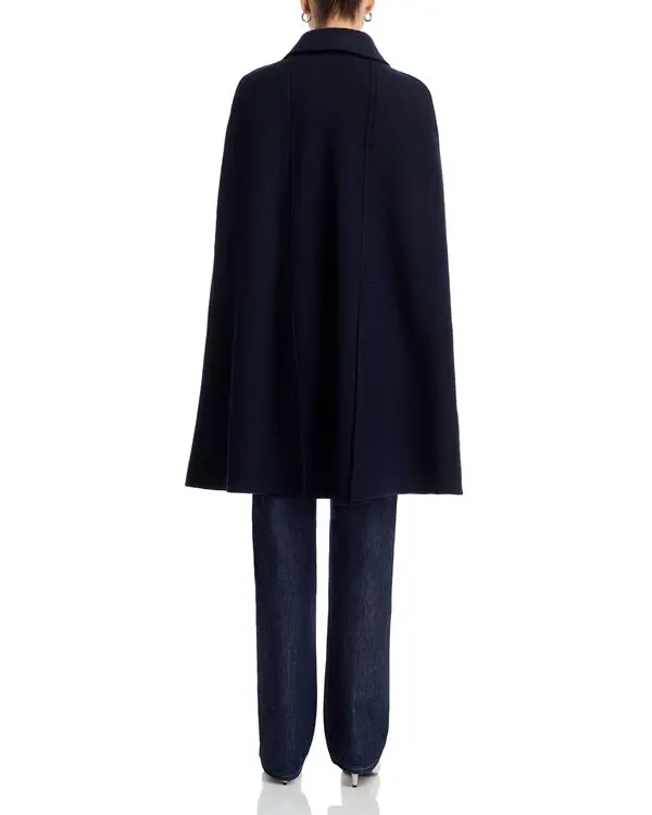 TOTEME Wool Boucle Cape Coat - Navy