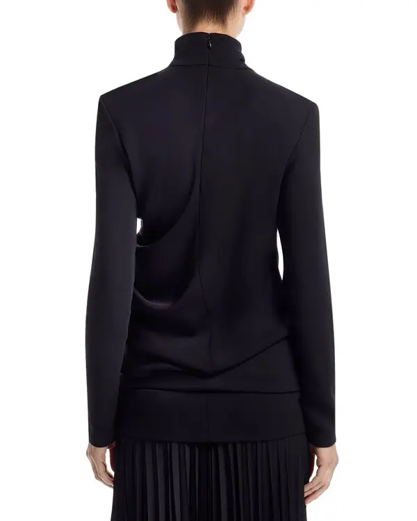 TOTEME High Neck Twist Blouse - Black
