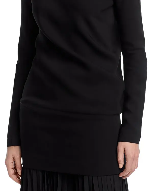 TOTEME High Neck Twist Blouse - Black
