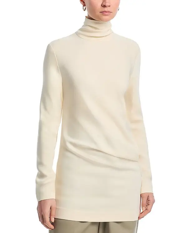 TOTEME High Neck Twist Blouse - Ecru