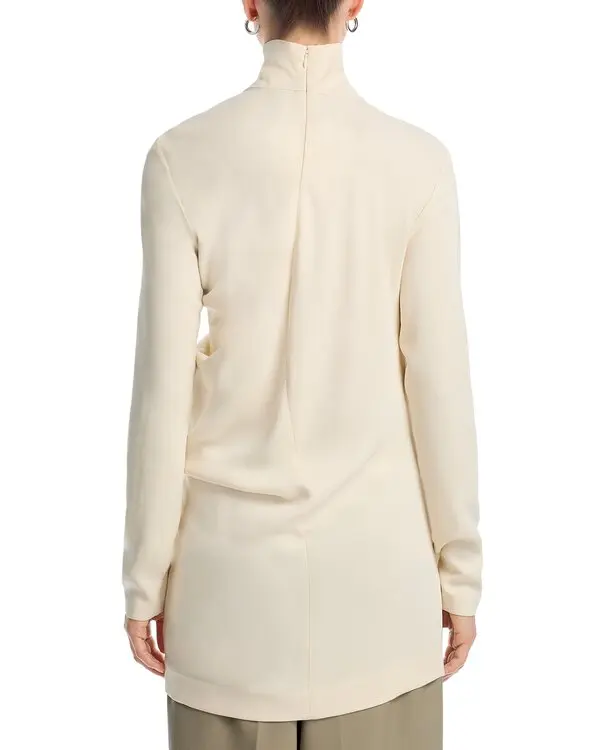 TOTEME High Neck Twist Blouse - Ecru
