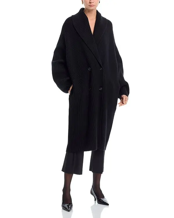 TOTEME Long Shawl Lapel Cardigan Sweater