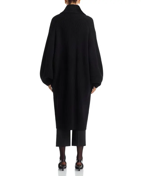TOTEME Long Shawl Lapel Cardigan Sweater