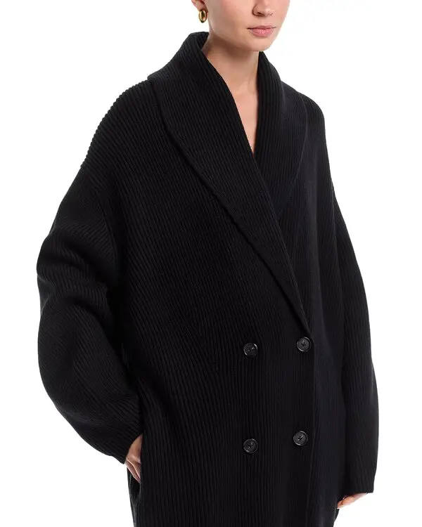 TOTEME Long Shawl Lapel Cardigan Sweater