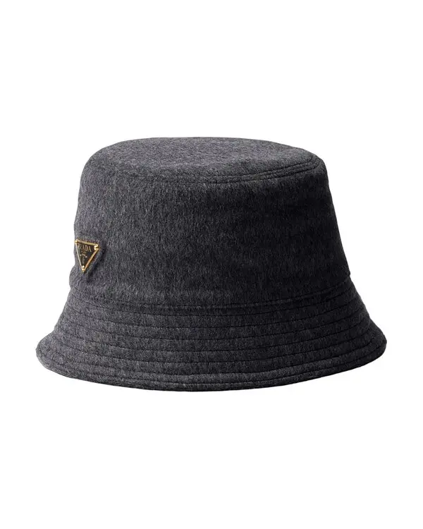 Prada Loden Fabric Bucket Hat - Grey