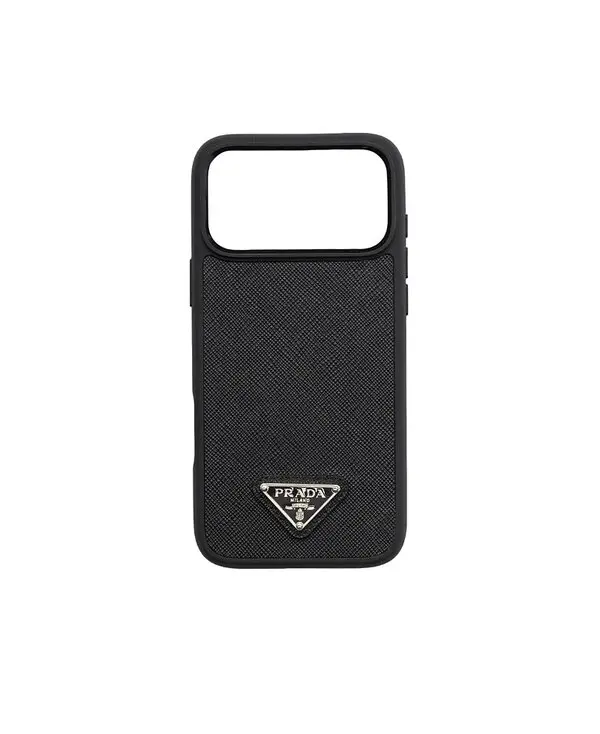 Prada Saffiano Leather Case For Iphone 17 Pro Max - Black