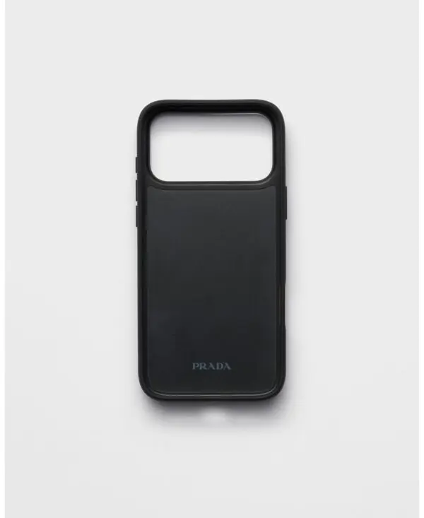 Prada Saffiano Leather Case For Iphone 17 Pro Max - Blue