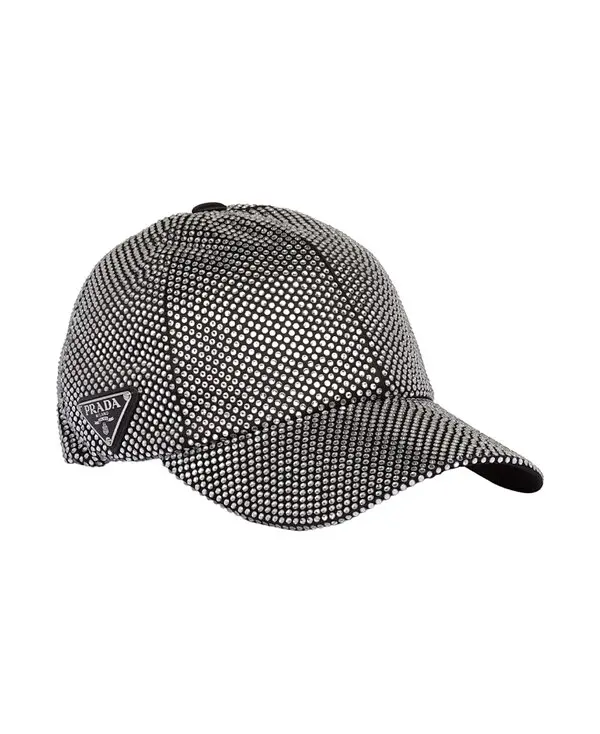 Prada Duchesse Baseball Cap With Crystals - Gold/silver