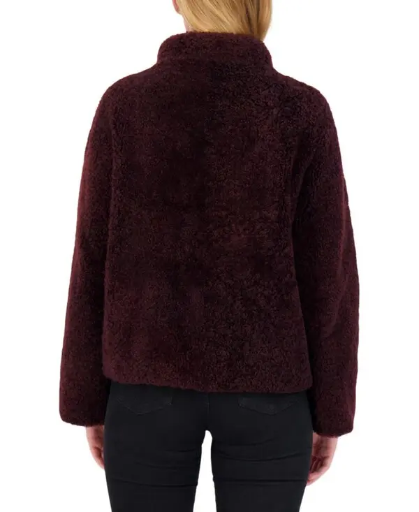 Gorski Sheared Cashmere Goat Jacket - Dark Burgundy