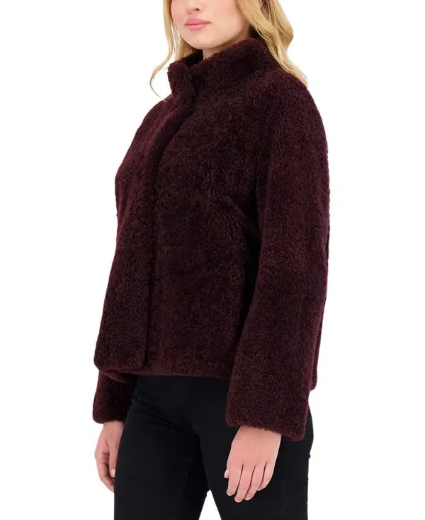 Gorski Sheared Cashmere Goat Jacket - Dark Burgundy