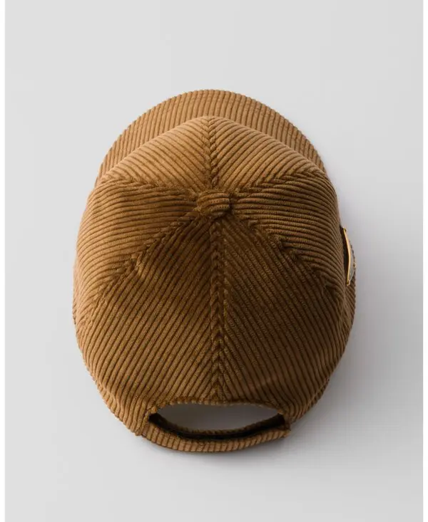 Prada Corduroy Baseball Cap - Brown